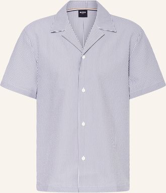 HUGO BOSS Resorthemd Velvetfish Regular Fit blau