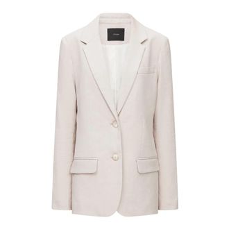 Joseph Stretch Leinen-Baumwoll Jackie Jacke - - Jackets - Damen - Beige - XS