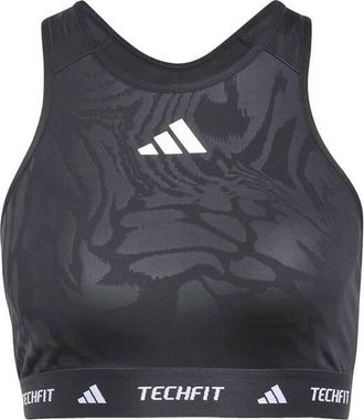 adidas Damen BH TECHFIT Medium-Support High-Neck Print