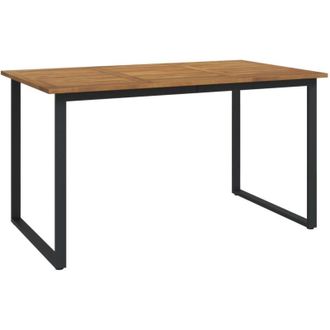 vidaXL vidaXL Table de jardin et pieds en forme de U 140x80x75 cm bois acacia