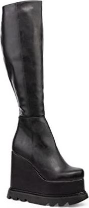 Lamoda Deep Seas, Knee High Boot Femme, Black PU, 39 EU