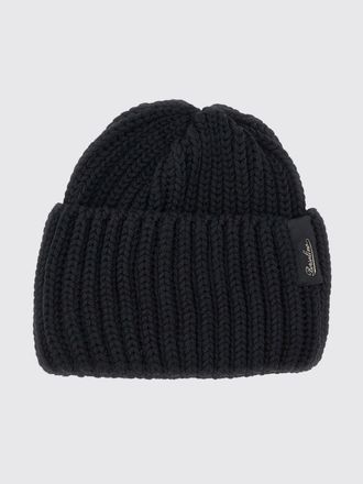 Borsalino Bonnet beanie en laine vierge avec revers et logo