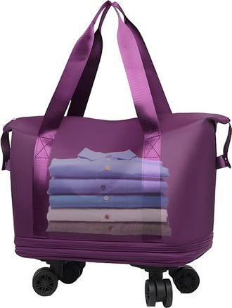 Generic Rollende Seesack mit abnehmbaren Rädern und verstellbaren Schultergurten, großes erweiterbares Handgepäck mit Griff und Kofferhülse, Reiseflugzeugweek