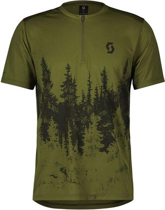 Scott Scott Trail Flow Zip Fahrrad Trikot kurz fir grün 2024: Größe: S (44/46)