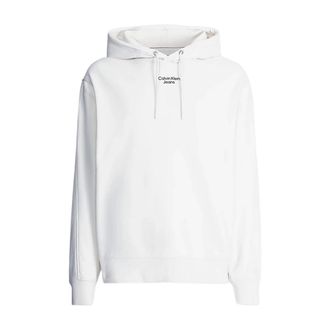 Calvin Klein Jeans Stacked Logo Hoodie - - Sweatshirts & Hoodies - Herren - Wei&szlig; - XL