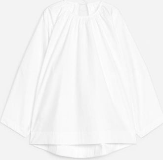 Arket Bluse Mit Weitem R&uuml;ckenausschnitt -Wei&szlig;