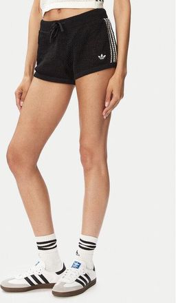 adidas Stoffshorts Knitted Crochet KC6478 Schwarz Regular Fit