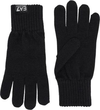 Emporio Armani Emporio Armani Ea7, unisex, Accessoires, Noir, Taille: Xs/S Wool-blend Gloves