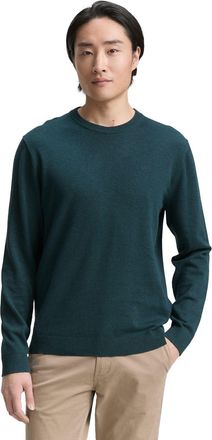 Tom Tailor Herren 1039805 Pullover, 21545 - Sapphire Green Melange, S