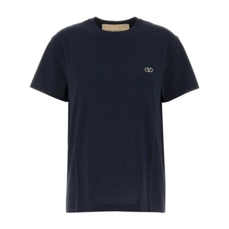 Valentino Garavani VG Embroidery T-Shirt - - Tops - Damen - Blau - L