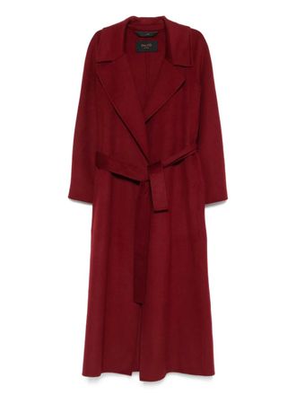 Paltò manteau à taille ceinturée - Rouge