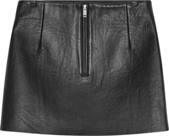 Remain Femme, Jupes, Noir, Taille: 36 FR Mini-jupe en cuir