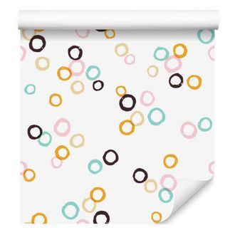 OEM Carta Da Parati Con Piccoli Cerchi Colorati Per Soggiorno E Camera Da Letto, 50x1000 Cm