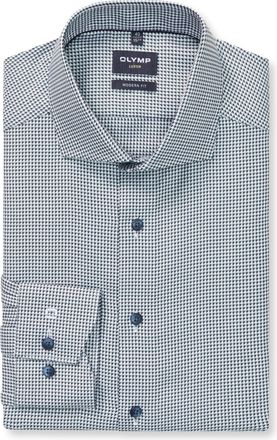 Olymp Herren Oberhemd Langarm Luxor,Faux Uni,054 Modern Fit 21,16 Royal Kent,gr&uuml;n 45,42