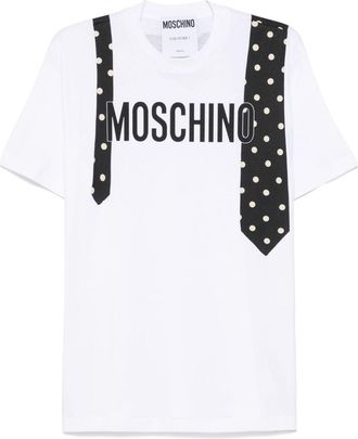 Moschino t-shirt à logo imprimé - Blanc