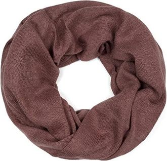 styleBREAKER écharpe à boucles en tricot fin souple, optique noble mélangé, écharpe tubulaire, tricot fin, unisexe 01016135, couleur:Mauve