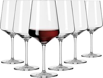 Ritzenhoff 6301001 Rotweinglas 500 ml - Serie Lichtweiss - 6 Stück im Geschenk-Set - stilvoll-modern - Made in Germany