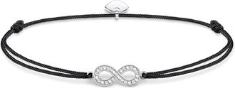 Thomas Sabo Thomas Sabo Damen Armband Schwarz Little Secret Unendlichkeitszeichen Infinity 925 Sterling Silber LS003-401-11-L20v
