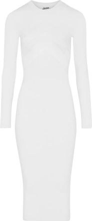 Jean Paul Gaultier Midikleid mit Sheer-Effekt - Wei&szlig;