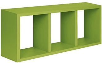 Homemania Tristano Wandregal für Wohnzimmer, Schlafzimmer, Büro, MDF, Grün, 70 x 30 x 15,5 cm