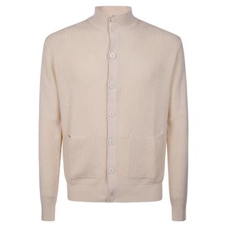 Ballantyne Waffelstrick-Cardigan aus Baumwolle - - Knitwear - Herren - Beige - M