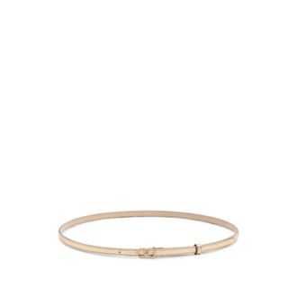 Valentino Garavani VLogo Signature Belt In Laminated Calfskin With Crystals 10 Mm