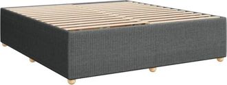 vidaXL Bettgestell ohne Matratze Dunkelgrau 180x200 cm Stoff Vidaxl