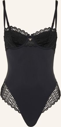 HUGO BOSS String-Body Guipure Mit Cut-Out schwarz