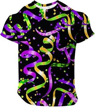 Generic Costume de carnaval pour homme - T-shirt confortable &agrave; col rond basique - T-shirt d&eacute;t&eacute; &agrave; manches courtes - Design color&eacute; - V&ecirc;tement de sport pour homm