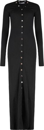 The Attico Femme, Robes, Noir, Taille: 36 FR Long cardigan c&ocirc;tel&eacute;