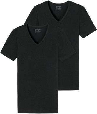 Schiesser V-Shirt 95/5 (2er-Pack) mit tiefem V-Ausschnitt