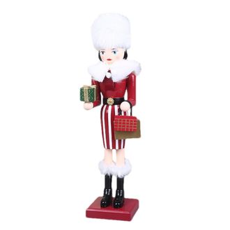 Generic Frauen-Nussknacker-Weihnachtsdekorationen - Bezaubernde Weihnachtsdekoration, Festliche Nussknacker-Figur | Eleganter Frauen-Nussknacker Für Die Weihn