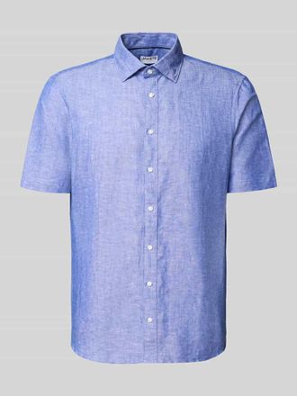 Jake*s Slim Fit Freizeithemd aus Leinen-Mix