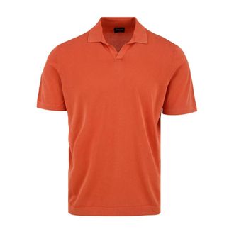 Drumohr Orange Polo Shirt f&uuml;r Herren - - Tops - Herren - Orange - L
