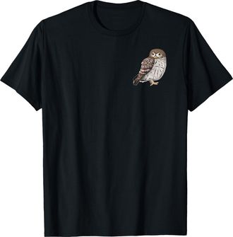 jz.birds Eule Vogel Zeichnung Vogelbeobachter Biologe Steinkauz T-Shirt