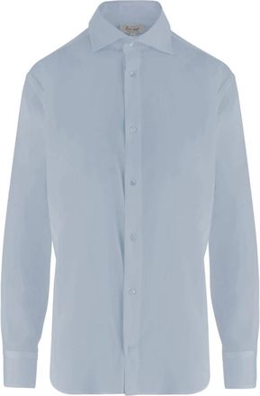 Her Shirt Femme, Blouses et Chemises, Bleu, Taille: 38 FR Chemise en soie stretch