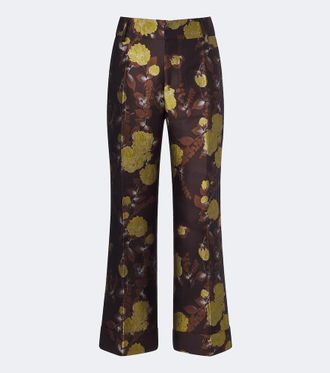 La DoubleJ Pantalon droit Hendrix &agrave; fleurs