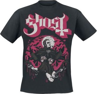 Ghost Guitars Homme T-Shirt Manches Courtes Noir XL 100% Coton Regular/Coupe Standard
