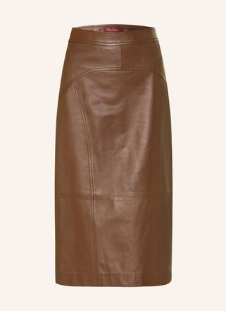 Max Mara Max Mara Studio Lederrock Taiga braun