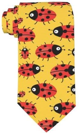 Generic Coccinelles Mignonnes De Dessin Animé Cravate Polyvalente Cravate Homme Décontractée Cravates Hommes Pour Célébrations Fêtes Affaires