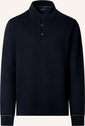 Hackett Poloshirt Textured Knit Ls Polo blau