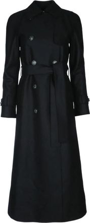 Harris Wharf London Long Raglan Trench aus leicht gewalkter Wolle - - Coats - Damen - Schwarzk - M