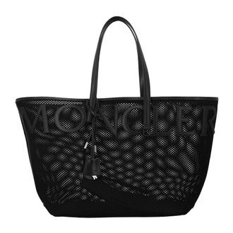 Moncler Very Mesh & Leder Tote Bag - - Bags - Damen - Schwarzk - ONE SIZE