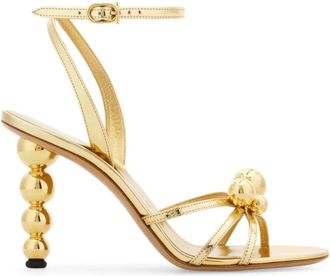 Ferragamo Femme, Chaussures, Jaune, Taille: 39 1/2 EU Sandale &agrave; talon sph&eacute;rique