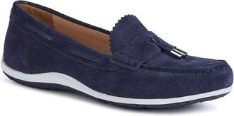 Geox Fille D Vega Racine Accueil Femme Mocassins, Bleu Marine, 40 EU