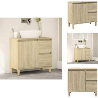 vidaXL Vidaxl - Armoire salle de bain ch&ecirc;ne sonoma 65x33x60 cm - Meuble De Salle De Bain - Armoire De Salle De Bain - Rangement Salle De Bain - Commode