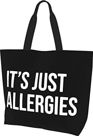 AOOEDM Its JustLadies Canvas Tote Sac &agrave; provisions r&eacute;utilisable