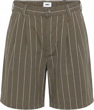 Obey Homme, Shorts, Vert, Taille: W34 Foster Stripe Pleated Short