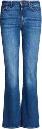7 For All Mankind Jean Leggy bootcut délavé en coton mélangé