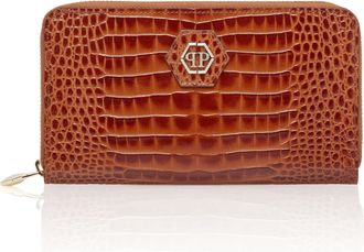 Philipp Plein Mid-Zip Brieftasche Cocco